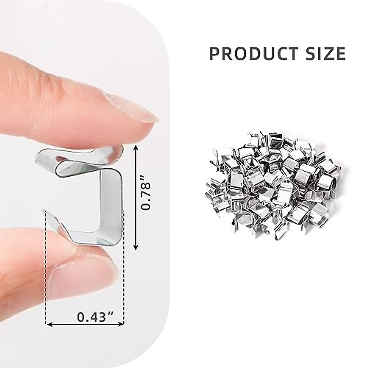 Wazitin Gutter Hooks Clips for Hanging Outdoor Lights Christmas Lights Gutter Hooks Galvanized Holiday Lights Roof Hooks for Festival Christmas Decoration Outside String Lights (150Pcs,11mmx19mm)