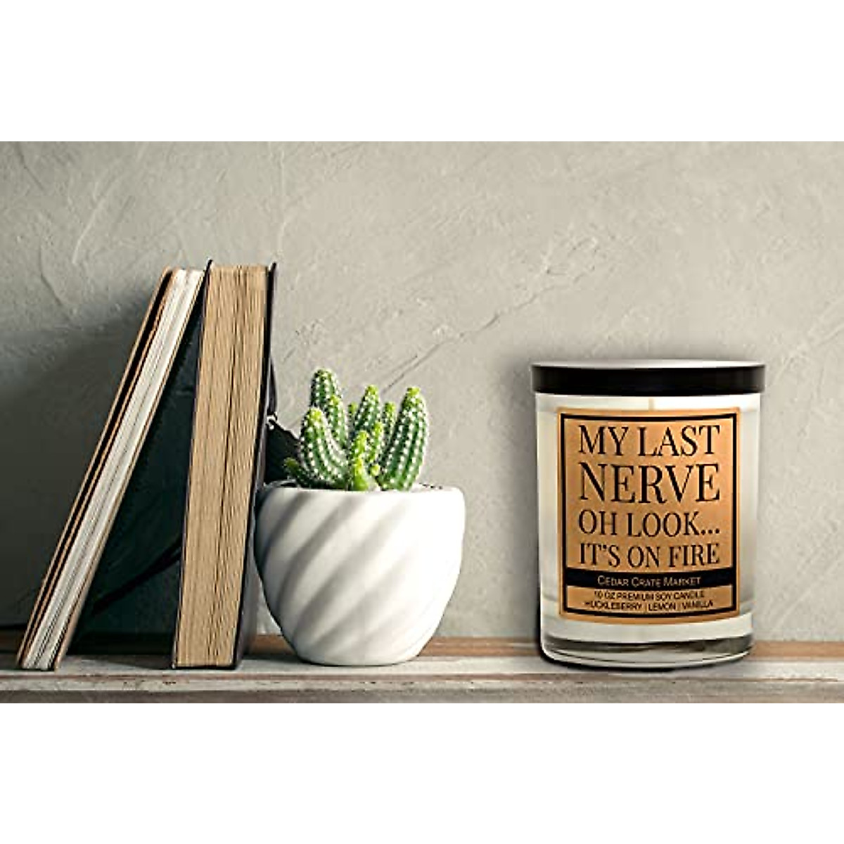 My Last Nerve - Funny Candles for Women, Funny Gifts for Women, Men, Sobriety Gifts, Funny Birthday Gifts, Best Friend Gift for Her, Him, Boyfriend, BFF Gifts, Funny Candle Gifts - Made in USA