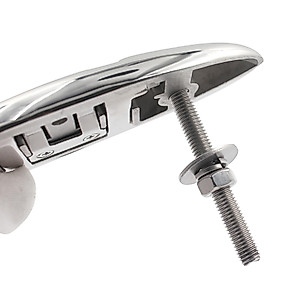 Laorde Boat Cleats 316 Stainless Steel Folding Dock Cleats 5 Inch Marine Grade Rope Cleat Flip Up Dock Cleat for Boat Kayak and Decoration with Fastener 2 Pack