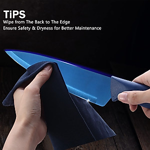 7 piece Kitchen Knife Sets Dishwasher Safe, Knife Block Stainless Steel with Knives, Professional Knife Set for Kitchen with Sharpener