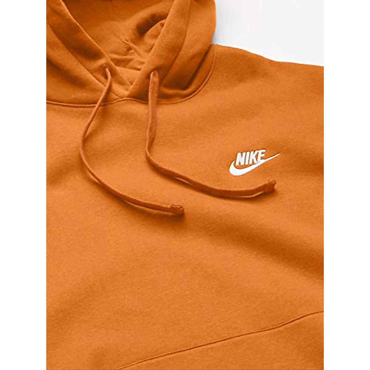 Nike Men's Sportswear Club Pullover Hoodie, Soft Hoodie for Men with Kangaroo Pocket, Kumquat/Kumquat/White, X-Large
