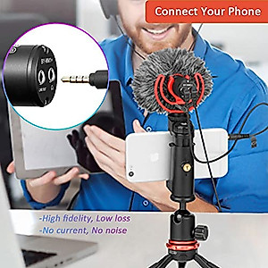 Aukeer 3.5mm Audio Cable, 2-Pack 30cm Mini Coiled 3.5mm Headphone Cable, 90 Degree 1/8" 3.5mm TRS Jack Male to Male Stereo Aux Audio Coiled Cord (Up to 50cm)