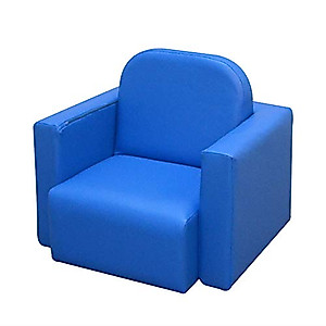 Qaba 2-in-1 Multifunctional Kids Sofa Convertible Table and Chair Set for 3 Years Old Boys Girls, Blue