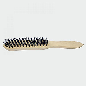 TIMCO Wooden Handle Wire Brush Steel - 3 Rows