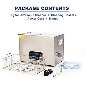 DK SONIC Touch Ultrasonic Cleaner with Heater,Digital Timer and Basket Multiple Cleaning Mode for Lab Tools, Metal Parts, Carburetor, Auto Parts, Engine Parts, etc (30L, 110V)