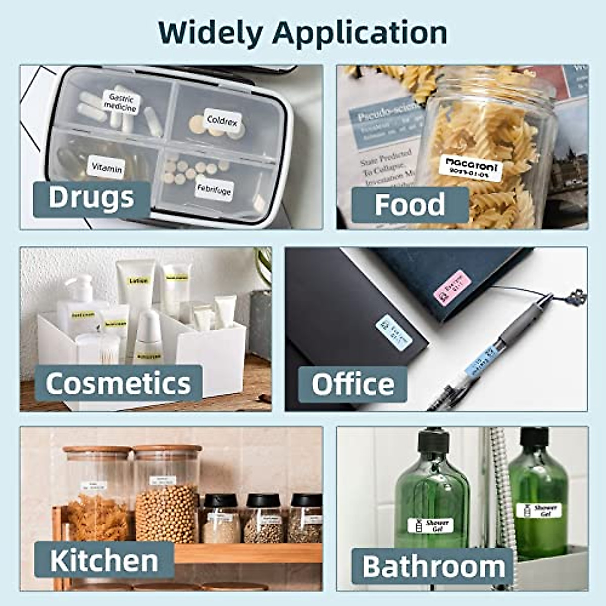 Memoqueen D30 Label Maker Machine with Tape - Bluetooth thermal Portable Mini Label Printer Labeler Sticker Maker Compatible with Phomemo D30 iOS&Android for home office organization,White