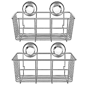 iPEGTOP Vacuum Suction Cup Shower Soap Dishes ＆ Shower Caddy Bath Shelf for Bathroom Storage Organizer