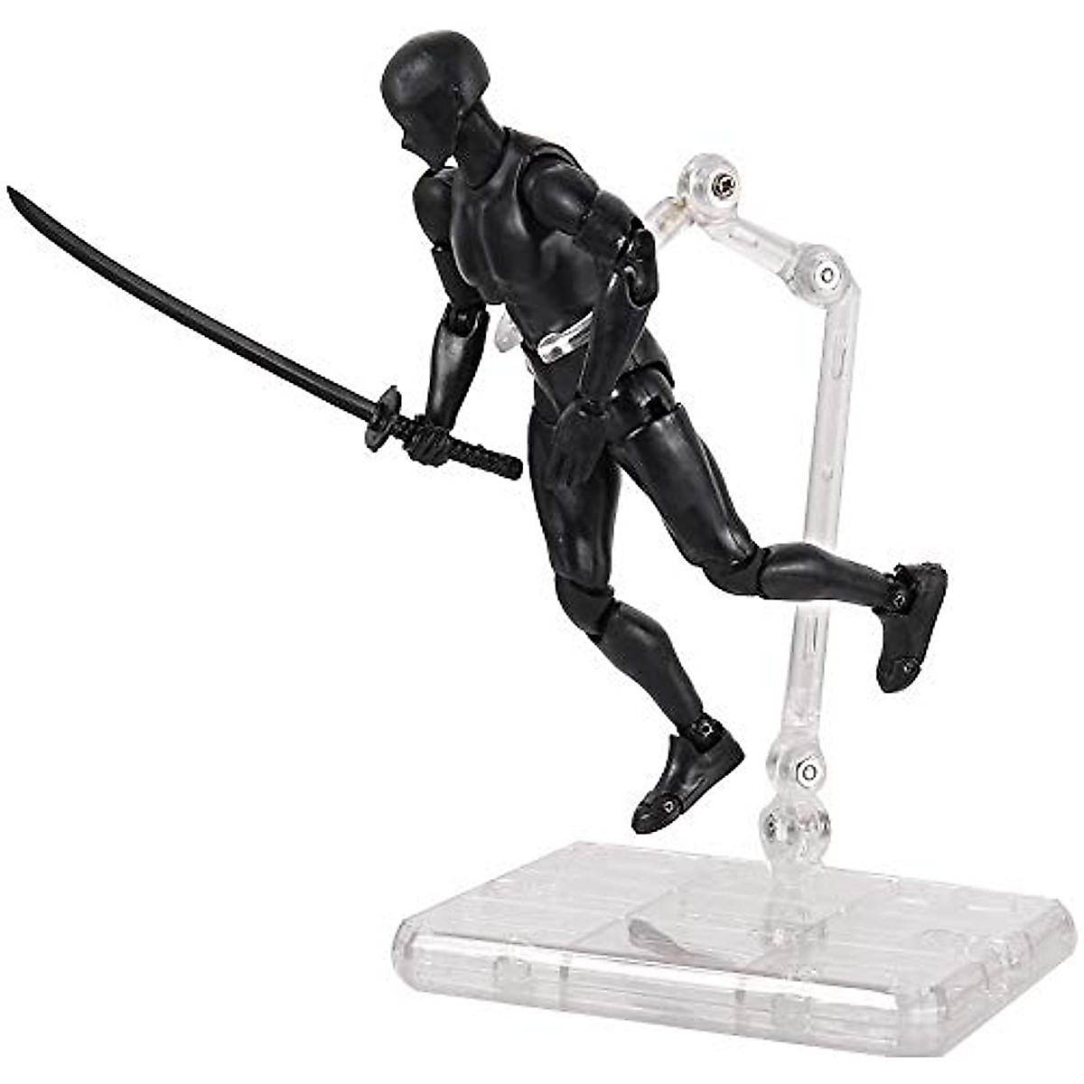 ABROBROKI Black Action Figures Body-Kun DX & Body-Chan DX PVC Figure Model Drawing for S H Figuarts with Box for Artists (Male)