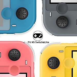Ferkurn Switch Joycon Thumb Grip Joystick Replacement Cap, Switch Lite Joy con Grip Button Stick Cover Switch Joystick Grip Cap Replacement Part 3D Analog Cap Joy-con Controller Repair Kit Accessories