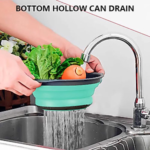 3-Packs Strainers for Kitchen Colander with Handles 3 Size Collapsible Colander for Washing Draining Veggies Fruit Pasta