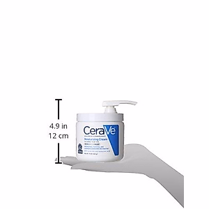 CeraVe Moisturizing Cream with Pump 16 oz Daily Face and Body Moisturizer for Dry Skin