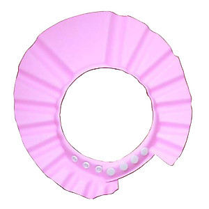 3pcs Soft Adjustable Shampoo Shower Cap Kids Bathing Protection Plastic Bath Hat Visor Cap for Toddler Baby Kids Children (Color Random, 27.5CM/10.8IN)