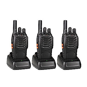 Retevis H-777 Walkie Talkies Rechargeable, 2 Way Radios Long Range, Portable FRS Two-Way Radios, Short Antenna, LED Flashlight, for Adults Family Outdoor (3 Pack)
