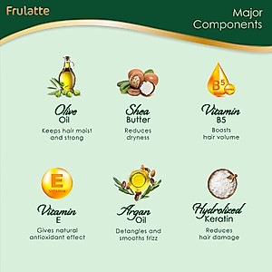 Frulatte Protecting Olive Leave In Conditioner with Certified Organic Olive Oil for curly hair 13.5 fl oz
