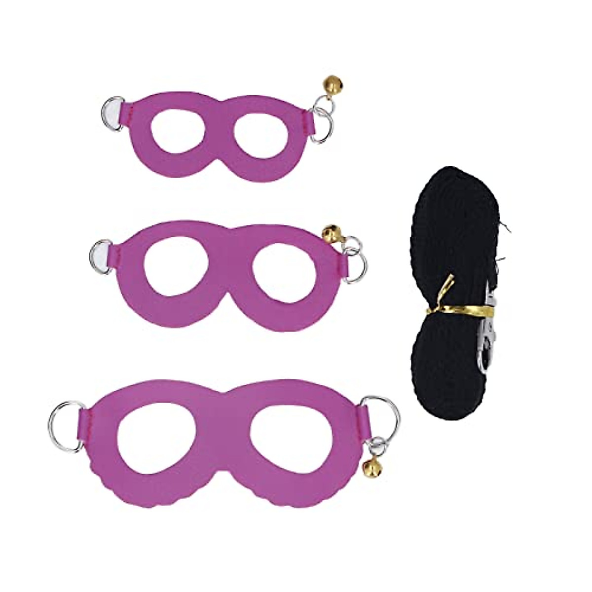 Hamster Harness And Leash Set, Comfortable Harness Hamster Leash Guinea Pig Harness Sturdy Artificial Leather with Bells for Guinea Pigs(Purple)