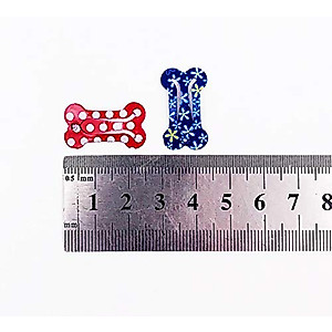PET SHOW Cute 1" Small Bone Snap Hair Clips Pet Grooming Products Dog Cat Puppy Hair Accessories Random Color Pack of 20
