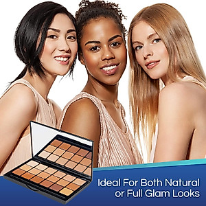 Graftobian Glamour Crème Ultra HD Foundation Super Palettes - Foundation Palette, Contour Makeup, Foundation for Professional Makeup Kit, Face Makeup for Full Coverage - Warm Color
