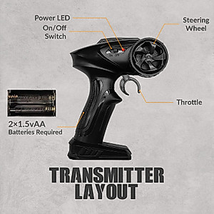 STEMTRON Amphibious Remote Control Car Toys for Boys 2.4GHz 1:16 All Terrain Off-Road RC Car Waterproof RC Monster Truck Kids Pool Toys Remote Control Boat Gifts for Kids Boys