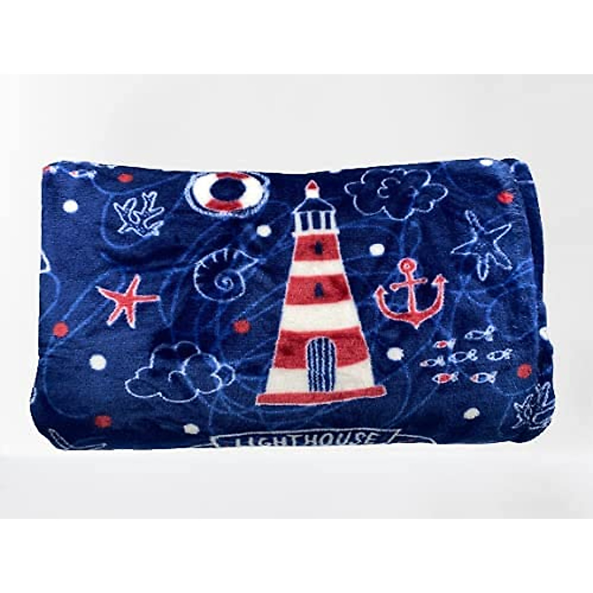 Summertime by The Shore by Décor&More Extra Soft Microplush Throw Blanket (50" x 60") - Lighthouse