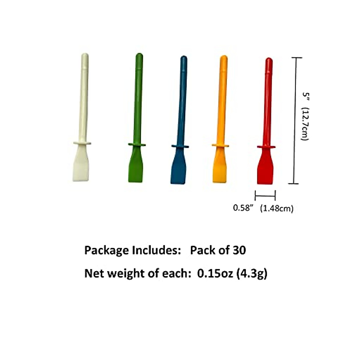 Lependor Glue Spreaders, Colored Plastic Glue Smear Sticks Applicator Glue Spreaders DIY Art Leather Craft Tool, Easy Clean Glue Spreaders Polypropylene Plastic - Pack of 30