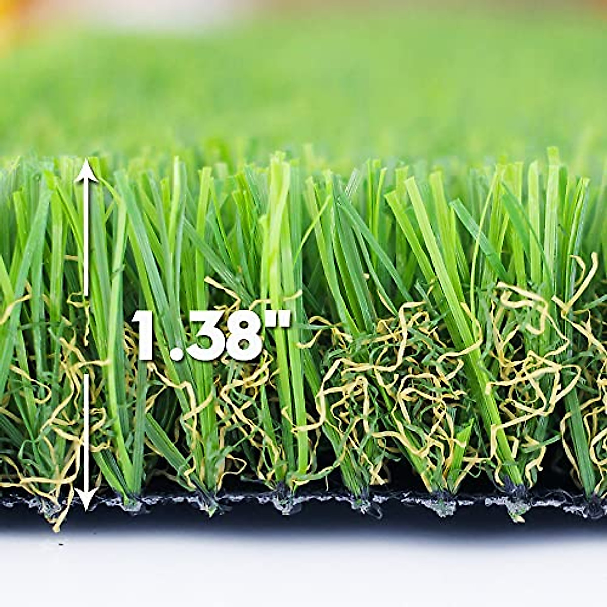PET GROW Realistic Artificial Grass Rug - Indoor Outdoor Garden Lawn Patio Balcony Synthetic Turf Mat - Thick Fake Grass Rug 3.3 FT x5FT(16.5Square FT)