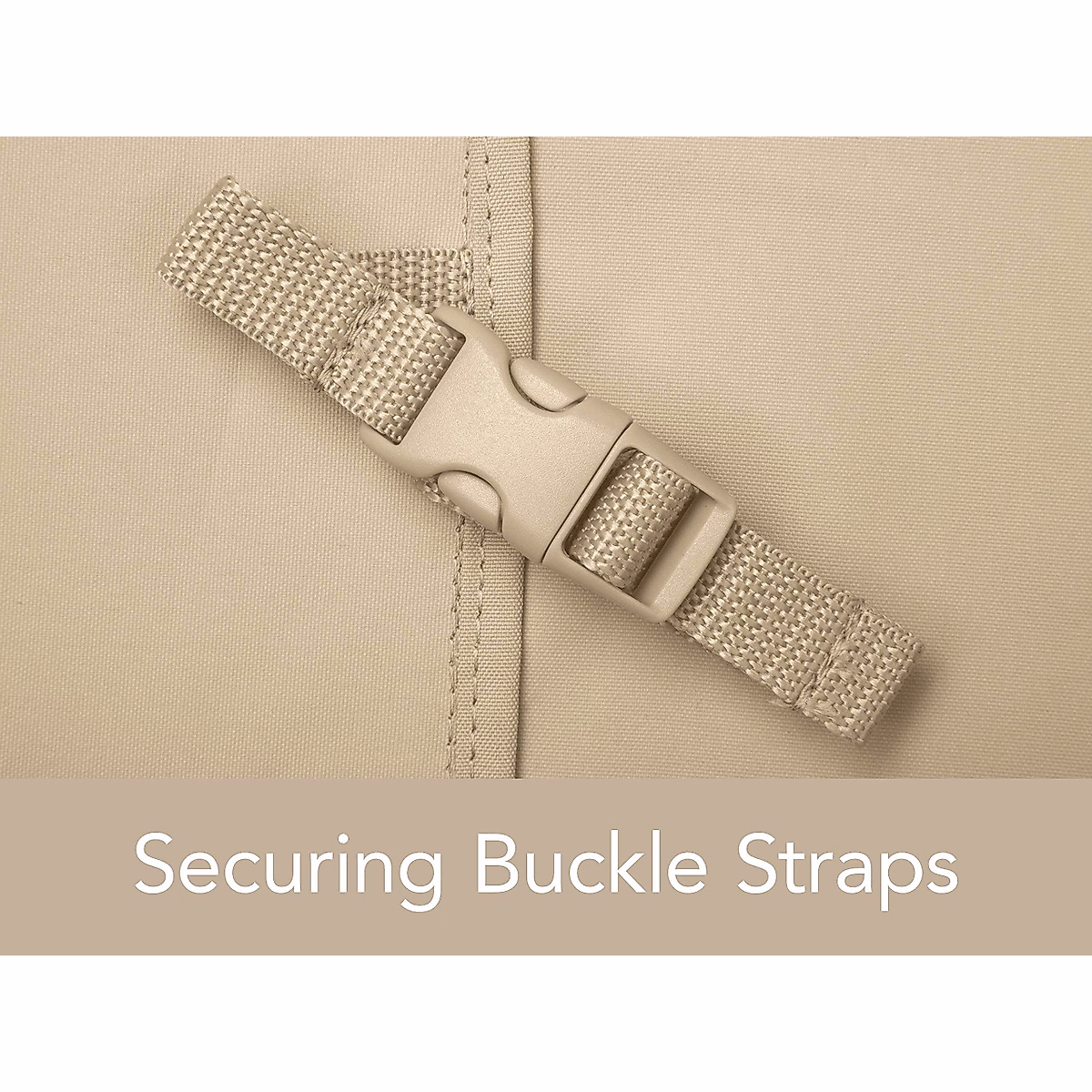 Covermates Outdoor Left Arm Sectional Sofa Loveseat Cover - Water Resistant Polyester, Drawcord Hem, Mesh Vents, Seating and Chair Covers, 58W x 34D x 30H, Khaki