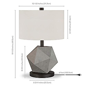 Henn&Hart Concrete Geometric Lamp, One Size