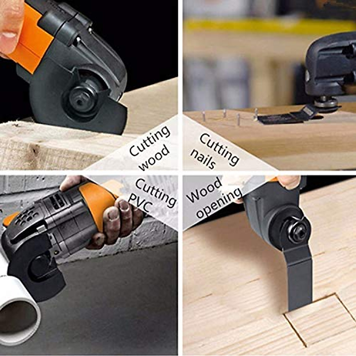 66pcs Oscillating Tool Blades, Oscillating Multitool Saw Blades Accessories Kit for Fein Multimaster, Bosch, Makita, Milwaukee, Rockwell, Ryobi, Craftsman, Ridgid