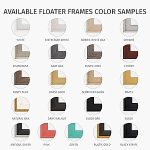 PIXY CANVAS Floater Frame 12x24 for 1-1/2 (1.5) inch Deep Canvas Paintings/Canvas Prints/Wood Canvas Panels/Wall Art/Wall Decor/Home Decor/Artwork (Rustic Gold, 12 x 24 inch, Landscape)