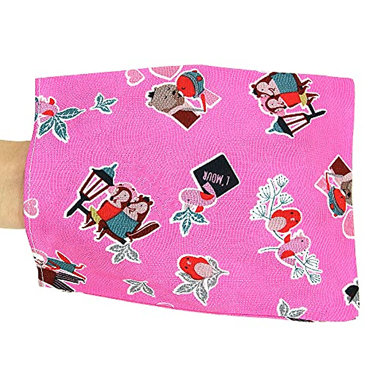 Hwangsil Scrub Towel Korean Exfoliating Towel Bath Washcloth 4pcs Soft Skin Care Square Type Lamoure Zoo Design Bath Washcloth 4pcs Square Type Lamoure Zoo Design