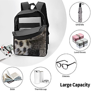 Cute Baby Cheetah Leopard Backpack,Lightweight School College Bookbag Casual Student Travel Laptop Daypack - 17inch