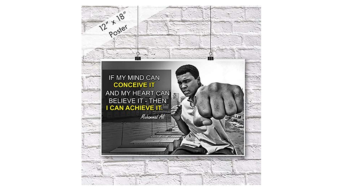 Muhammad Ali Poster - Inspirational Sports Wall Art for Motivation