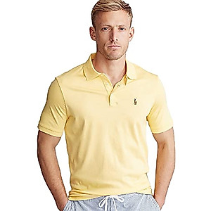 POLO RALPH LAUREN Men's Big and Tall Short Sleeve Pima Soft-Touch Polo Shirt (3XB, FallyellowSigPony)