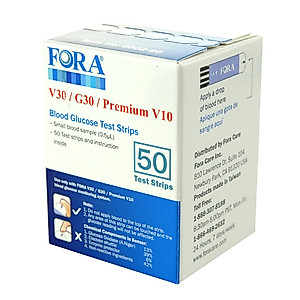 FORA V30/G30/PremV10 DME Test Strips, 50 Strips