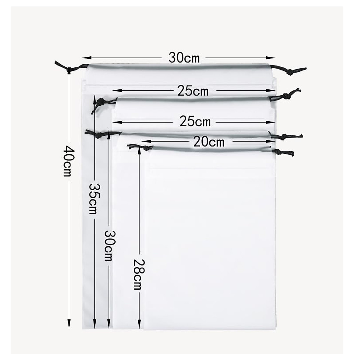 Toy Bags for Storage, Set of 4 Sizes Mixed 20pcs Reusable Drawstring Bags for Kids Storage Playroom Organization, Fruits, Vegetable Durable Shoe Dust Bags