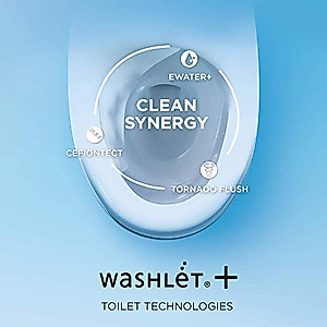 TOTO MW7463056CEMFGA.10#01 Drake WASHLET Two-Piece Dual Universal Height with 10 Inch Rough-in DYNAMAX Tornado Toilet with Auto Flush S550e Bidet Seat, 1.28 and 0.8 GPF, Cotton White