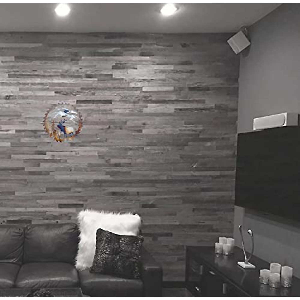 MEIJ-HC Metal Elk Wall Decor Deer Home Art Art Sculptures for Bedroom Living Room farmhouse school Wall Hanging Ornament Statues, 9.8 IN