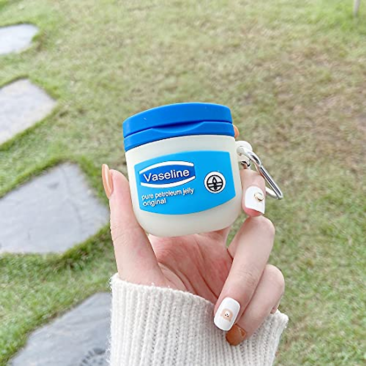 Compatible with Airpod Case Cute,3D Cartoon Cute Design Silicone for Airpod 1/2 Case for Kids/Girls/Teens Boys (Skin Cream Blue)