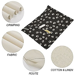 Animal Paw Print Washing Machine Dryer Top Cover Refrigerator Fridge Dust-Proof Cover with Storage Pockets Bags Sunscreen Cover Kitchen Christmas Decor