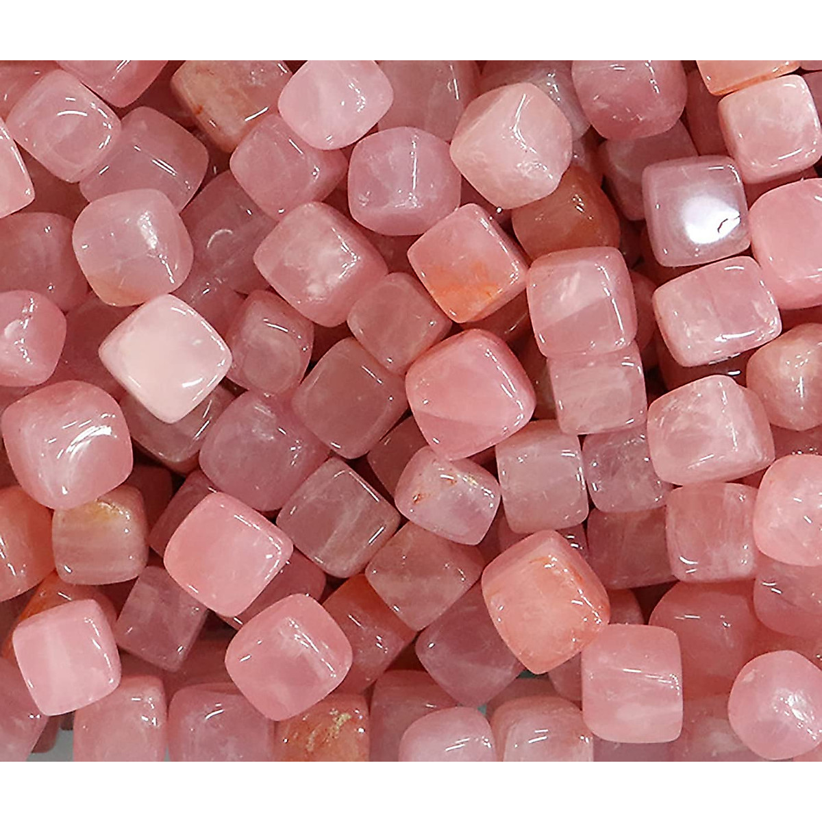 FZBHRO Rose Quartz Whiskey Stones Chilling Crystal Ice Cubes for Drinks Whiskey Rocks 0.7-0.8" Wine Cubes Gifts for Women Set of 6