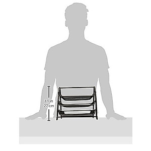 Greenco Letter Tray Desk Organizer, 3-Tier Mesh Paper Tray, Document, Letter, Office Paper Organizer, Black