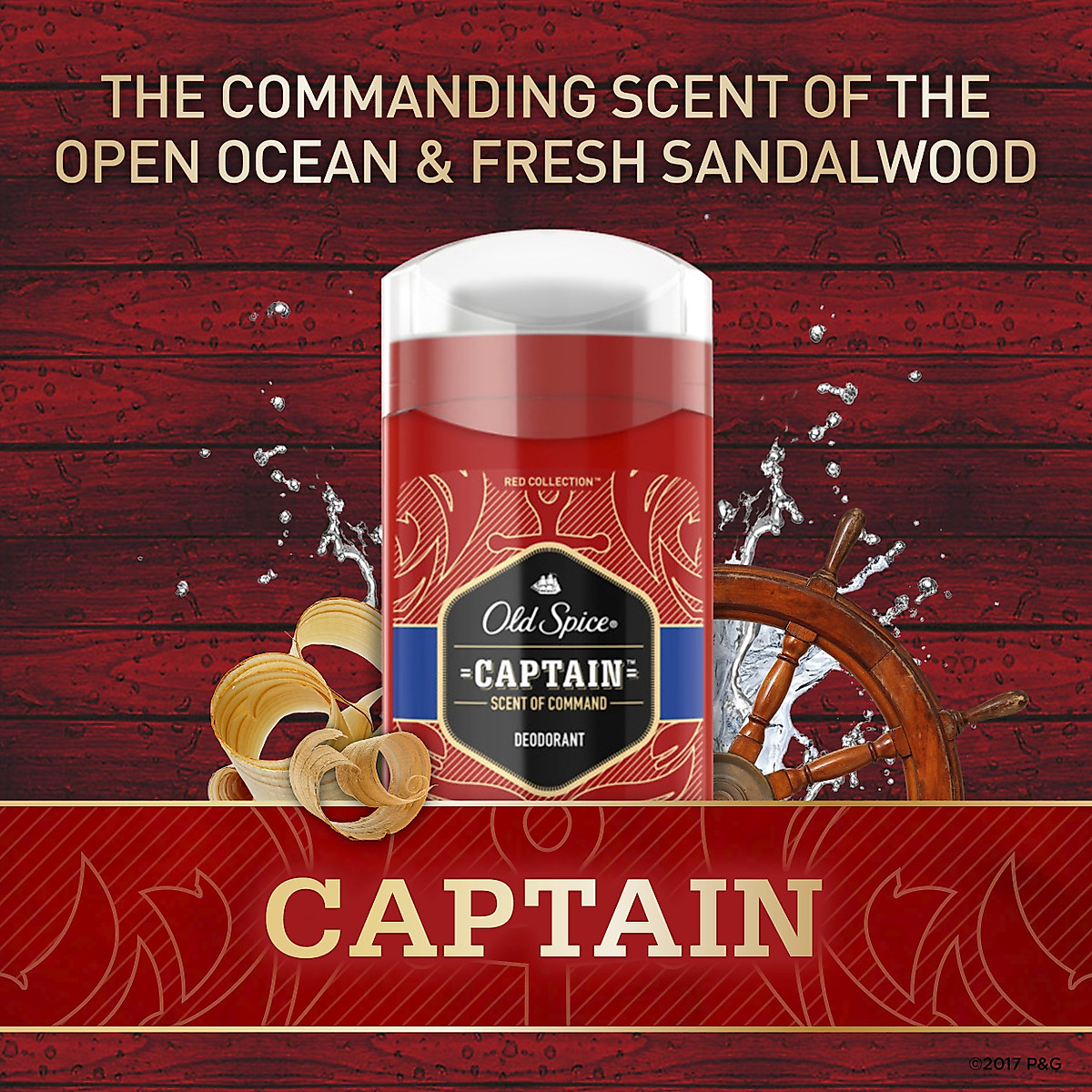 Old Spice Deodorant for Men, Captain Scent, Red Collection, 3.0 Ounce (Pack of 12)