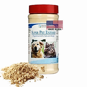 Vitality Science All Natural Super Pet Enzymes for Dogs | Complete Spectrum of Digestive Enzymes | Helps Dog Diarrhea, Constipation, Digestion, Allergy & Immunity