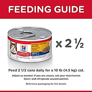 Hill's Science Diet Adult 7+, Senior Adult 7+ Premium Nutrition, Wet Cat Food, Chicken Minced, 2.9 oz Can, Case of 24