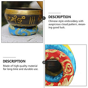 3pcs Buddhist Sound Bowl Pad Tibetan Singing Bowl Mat Singing Bowl Cushion Tibetan Bowl Cushion