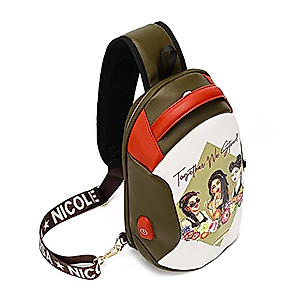 Nicole Lee Sling Backpack with USB Charging and Earphone Ports (JOURNEY OF STEPHANIE)