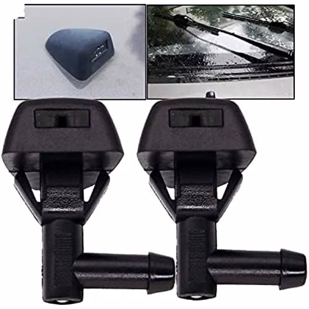 BOLNEY 2pcs Car Front Window Windscreen Wiper Washer Nozzles Jet Wiper Nozzle,for Volvo S60 I (384) 2000-2010 30655606 8620256,Car Wiper Nozzles