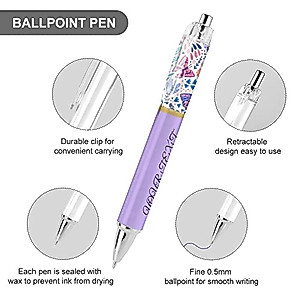 Personalized Custom Purple Butterfly Flower Pens with Stylus Tip, Customized Engraving Ballpoint Pens with Name Massage Text Logo, Gift Ideas for School Office Business Birthday Graduation Anniversari
