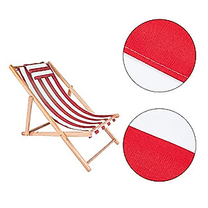 AHANDMAKER Beach Sling Chair Replacement Canvas, Red and White Stripes Casual Simple Sling Chair Replacement Fabric for Home Beach Chair Sling Chair (44.69x17.13inch)