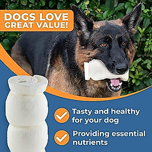 K9warehouse® - Beef Cheek Rolls for Dogs - Thick 6 Inch Buffalo Beef Cheek Rolls, Large - Premium Cow Cheek Roll Dog Treats - Rawhide Free Dog Chews Long Lasting - Pack of 4
